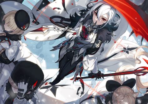 Genshin Impact Hd Wallpaper Arlecchino Lyney Lynette And Freminet In
