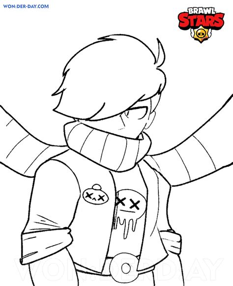 Desenhos Para Colorir De Edgar Brawl Stars Wonder
