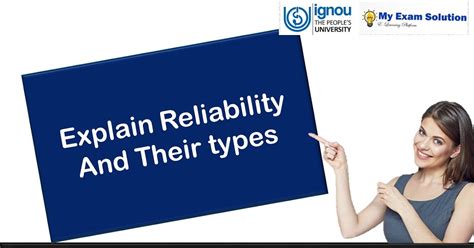 Explain Reliability And Their Types My Exam Solution