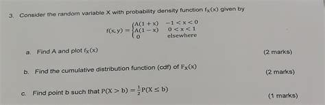 Solved Consider The Random Variable X With Probability Chegg Com
