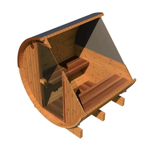 Thermo Wood Barrel Sauna Small Finnmark Sauna