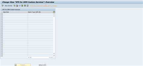 SRMCUSTSRV SAP Tcode SRM Maintain Custom Services Transaction Code