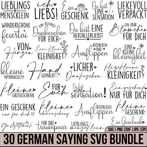 German Sayings Svg Bundle Motivational Quotes Cricut Cut Files Etsy