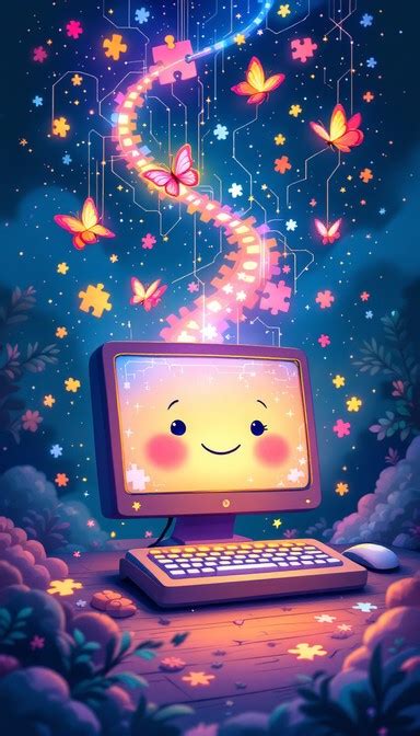 Free Magical Computer Wonderland Image Computer Screen Butterflies