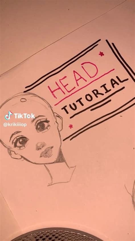 Quick Head Tutorial ~ Follow My Tiktok Krikiiiop 🤍 Face Drawing Art