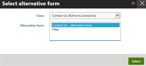 Creating Alternative Forms For On Line Forms Kentico Xperience 12 Service Pack Documentation