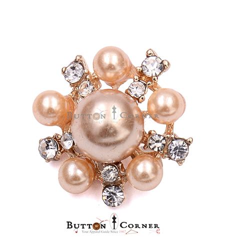 Stone And Pearl Fancy Button Button Corner