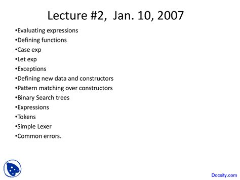 More On Sml Compiler Design Lecture Slides Docsity