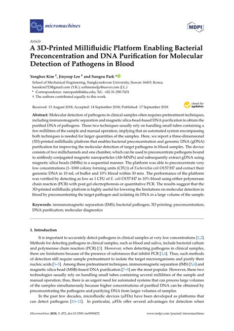 Pdf A 3d Printed Millifluidic Platform Enabling Bacterial