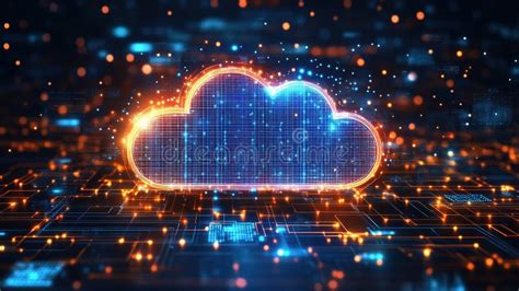 Innovative Illustration Of Modern Technology Cloud Computing Stock