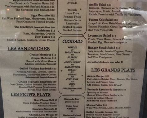 Amelie New York City Greenwich Village Menu Prices And Restaurant