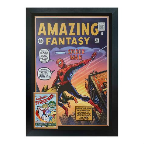 Spider Man First Appearance Framed Print Signed By Stan Lee Autograph