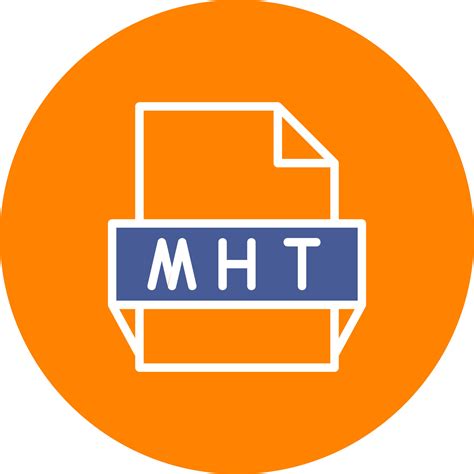 Mht File Format Icon 16979524 Vector Art At Vecteezy