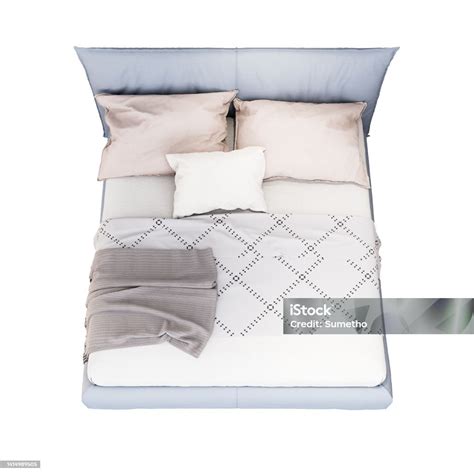 3d 가구 갈색 녹색 직물 백색 배경에 고립된 두 배 침대 침실을 위한 훈장 디자인 가구에 대한 스톡 사진 및 기타 이미지 가구 고급 호텔 단일 이미지 Istock