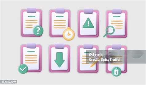 문서 클립 보드 3d 아이콘입니다 업데이트 또는 추가 오류 새로 고침을 위한 컴퓨터 잠금 스크립트입니다 더하기 또는 업로드 기호가 있는 용지 페이지 격리된 파일 픽토그램이
