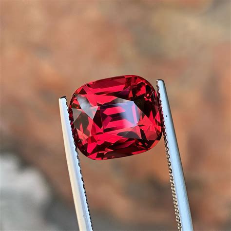 Buy 645ct Bright Red Garnet Cushion Cut At Gandharagems Gandhara Gems