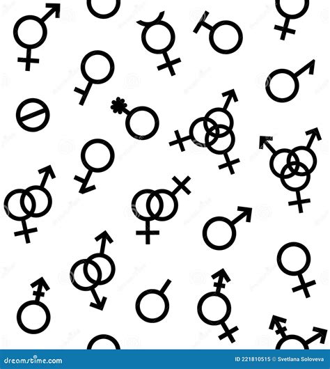 Vector Seamless Pattern Of Gender Sex Orientation Stock Vector Illustration Of Nonbinary