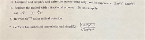 Solved 4 Compute And Simplify And Write The Answer Using
