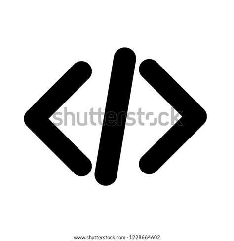 Close Html Bracket Stock Vector Royalty Free 1228664602