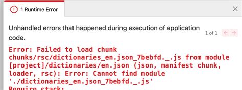 [web 854] cannot find module dictionaries cs json cd1970 js when i was trying app dir