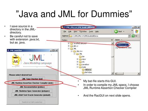 Ppt ”java And Jmlfor Dummies” Powerpoint Presentation Free Download