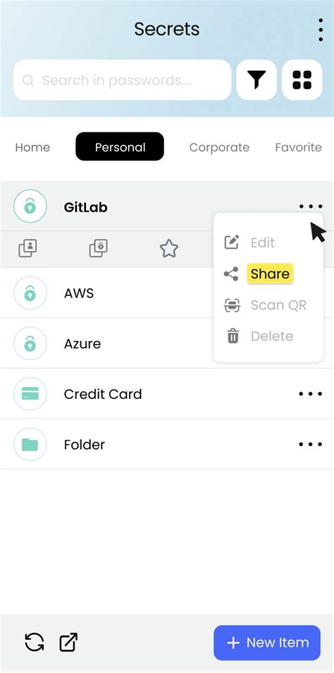 Sharing Password Secret