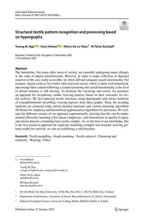 pdf structural textile pattern recognition and processing based on