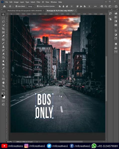 How To Put Text In The Right Perspective In Photoshop Video Graphic
