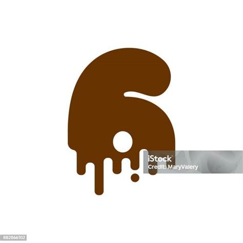 3 초콜릿 글꼴 번호 단맛이 숫자 3 알파벳 액체 글자 그림입니다 달콤한 점성 Abc 가입 0명에 대한 스톡 벡터 아트 및 기타