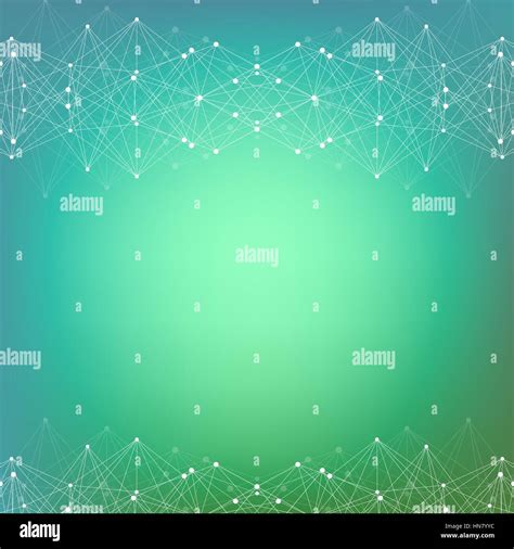 Geometric Abstract Background With Connected Line And Dots Structure