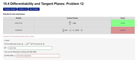 Solved 15 4 Differentiability And Tangent Planes Problem 12