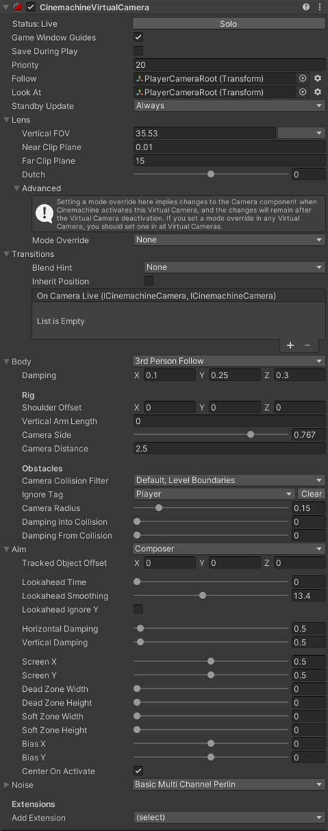 Cannot Update Transform Position Of Camera With Cinemachine Script