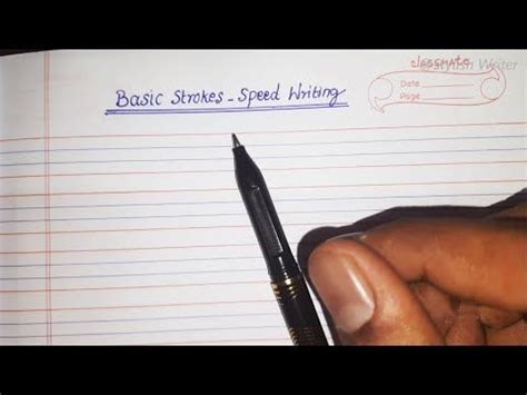 How To Write Fast With Good Handwriting Basic Strokes Practice Stylish Writer