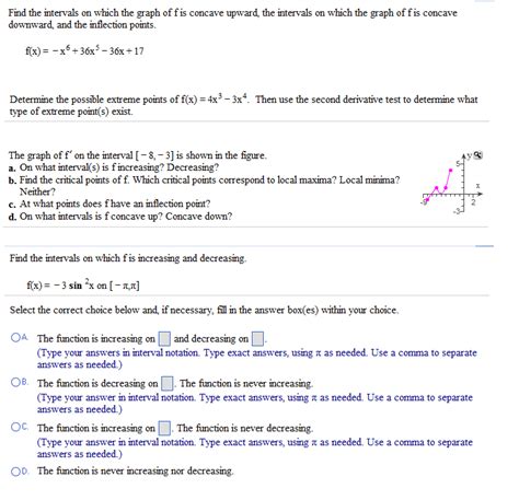 Find The Intervals On Which The Graph Of F Is Concave