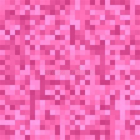 Pink Pixel Square Tiled Mosaic Background Geometric Vector Graphic