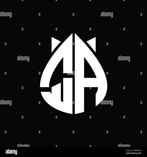 QA Logo Monogram Drops Crown Abstract Shape Vector Images Design Template Stock Photo Alamy