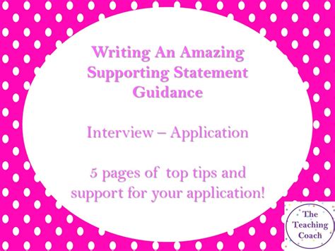 Writing A Supporting Statement Guidance Example Application Support Covering Letter Guide