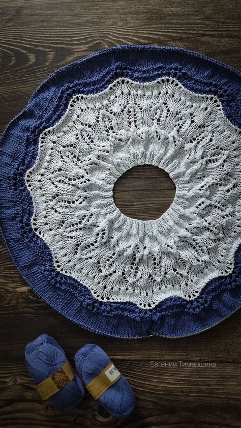 Круглая кокетка Ажурная кокетка Вязаный стежок Схемы вязания Схемы