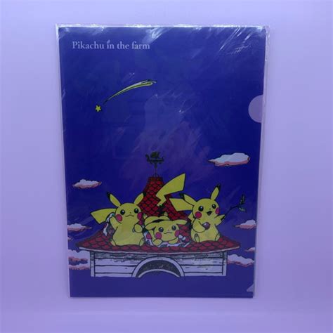 日版 Pokémon 寵物小精靈 Pikachu In The Farm 系列 一套兩個 A4 Size 單層 File Pikachu