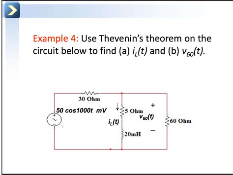 Solved Example 4 Use Thevenins Theorem On The Circuit
