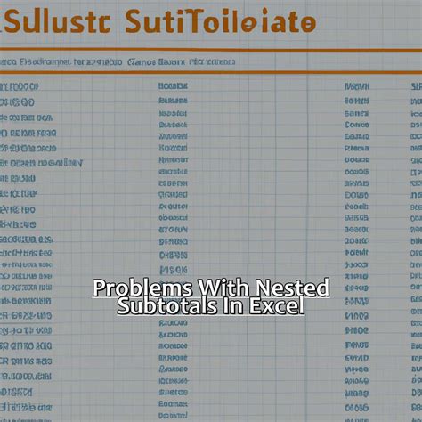 Problems With Nested Subtotals In Excel F4n7 Anders Fogh