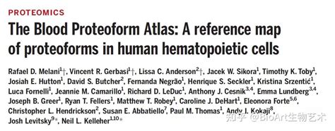 Science 人类造血谱系细胞蛋白图谱 知乎