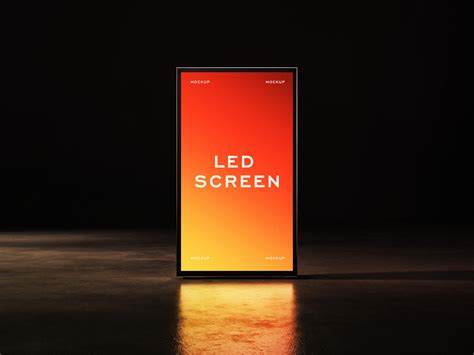 Free Vertical LED Screen Mockup PSD Good Mockups