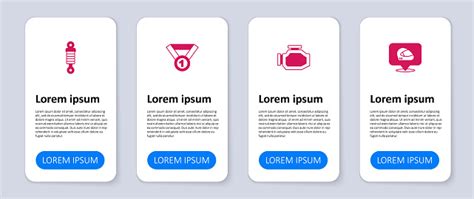 레이싱 헬멧 체크 엔진 메달 및 쇼크 업소버 세트 비즈니스 인포그래픽 템플릿입니다 벡터 1에 대한 스톡 벡터 아트 및 기타 이미지 Istock