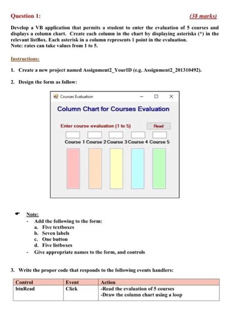 Solved Question Marks Develop A VB Application That Chegg