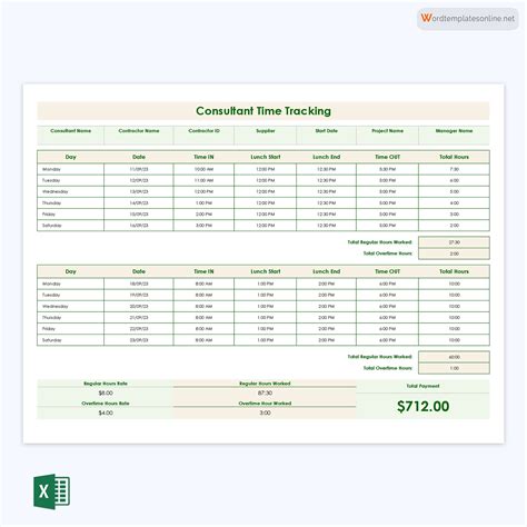 10 Free Consultant Time Tracking Templates