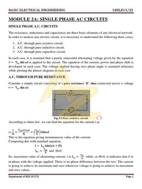 Basic Electrical Engineering Module 2 Pdf Electrical Impedance Inductance