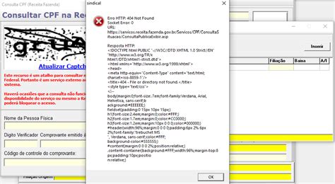 Erro Na Consulta CPF ACBrTCP Projeto ACBr