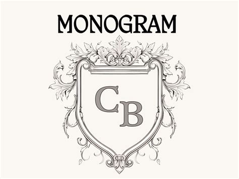 Monogram Cb Digital Download Customizable Monogram Art With Cb