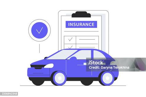 차량 보험 에이전트에서 자동차 보험 정책 자동차 보험 자동차 안전 보호 개념 Ui 웹 디자인 랜딩 페이지 인포 그래픽을 구입합니다 플랫 만화 벡터 일러스트 레이 션 아이콘